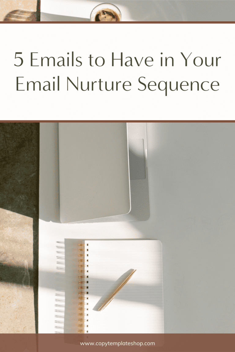 5 Emails to Have in Your Email Nurture Sequence - The Copy Template Shop